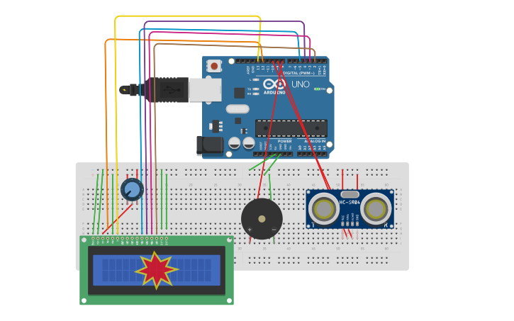 Circuit design water level detector - Tinkercad