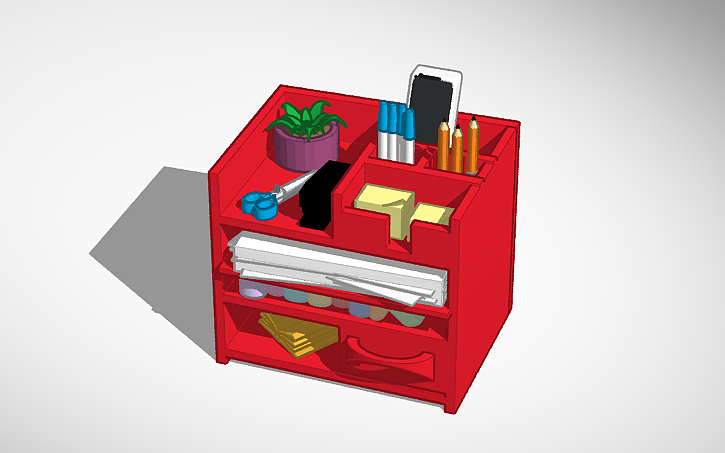 3D design Desk organizer - Tinkercad