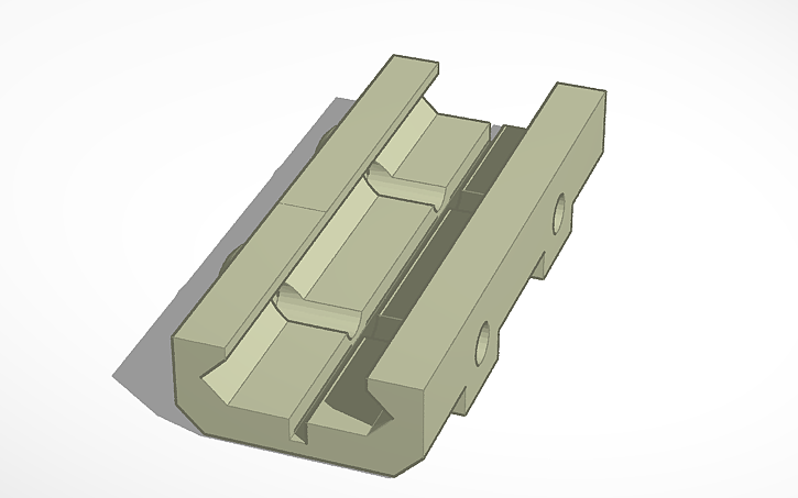 3D design airsoft picatinny female rail - Tinkercad
