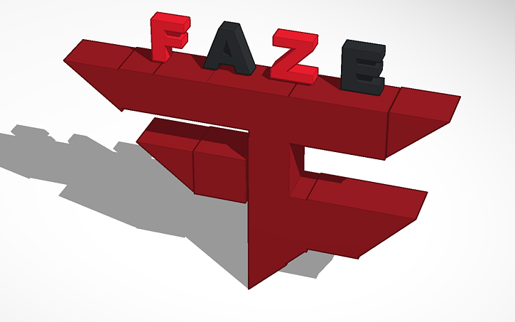 3D design FaZe Logo - Tinkercad
