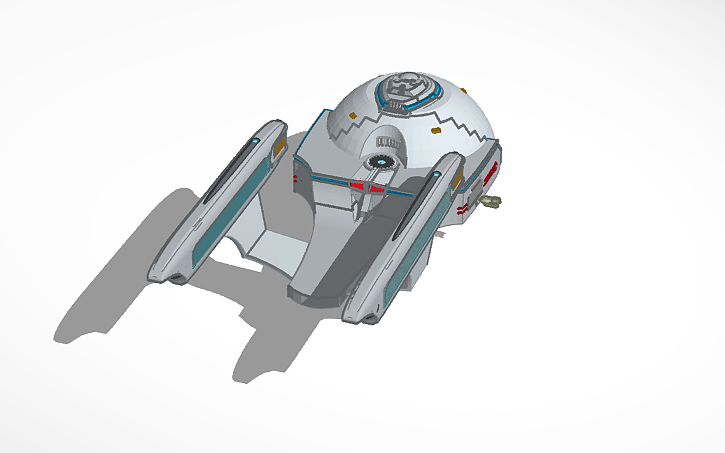 3D design Hypatia Class Starship - Tinkercad
