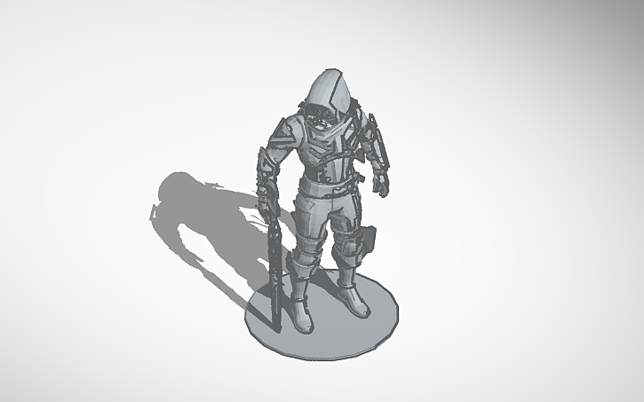 3D design hunter with duality exotic shotgun - Tinkercad