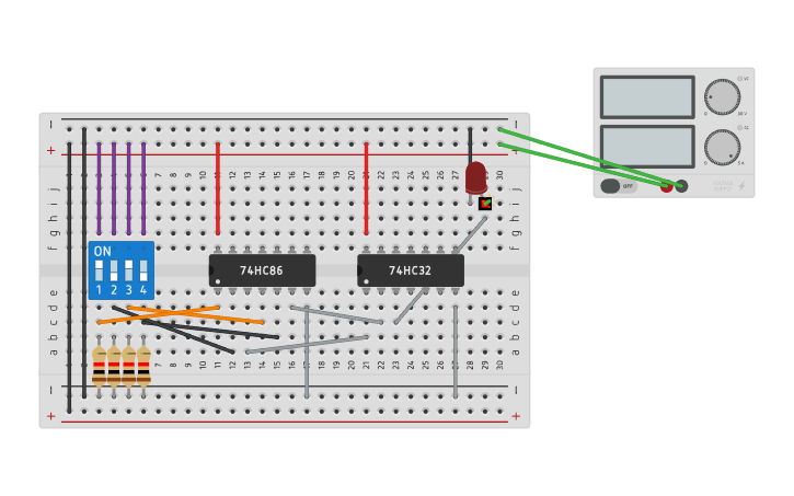 Circuit design Comparator - Tinkercad