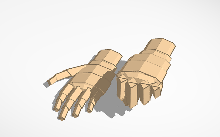 3D design Hand template - Tinkercad