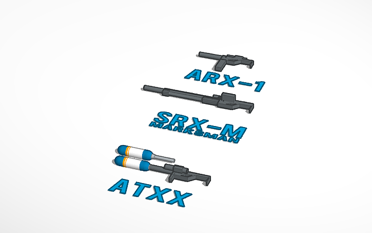 3D design Standard weapons - Tinkercad