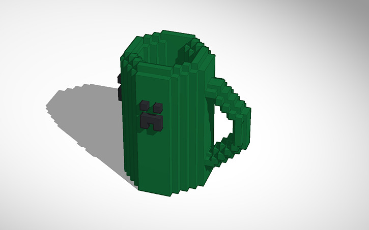 3D design Minecraft cup - Tinkercad