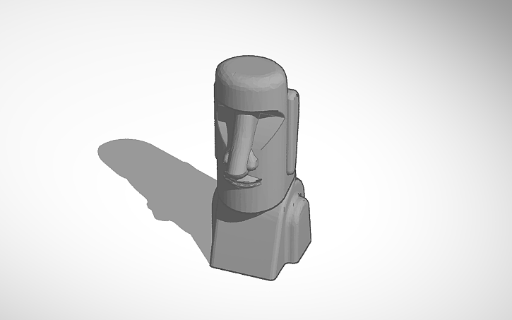 3D design Moai - Tinkercad