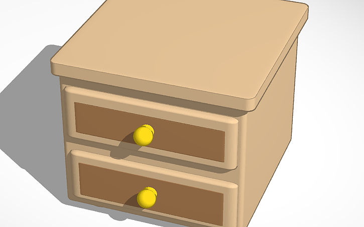 3D design Copy of Bedside Table - Tinkercad