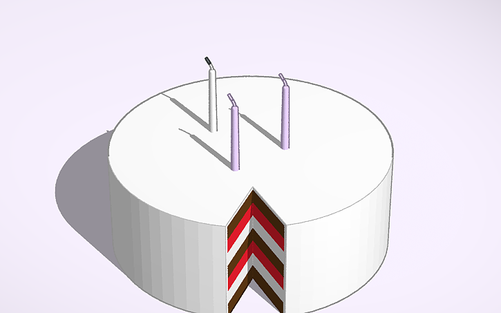 3D design Cake 4 my sis - Tinkercad