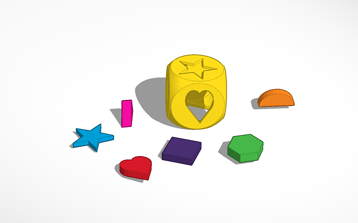 3D design kids shape box | Tinkercad