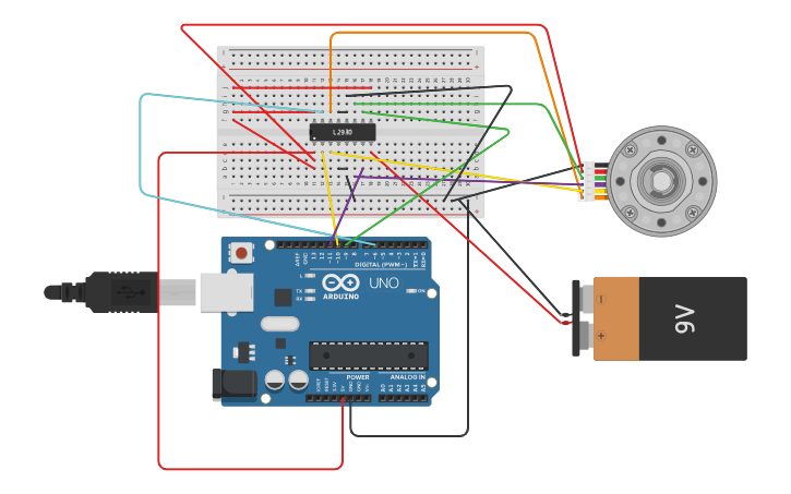Circuit design Encoder - Tinkercad