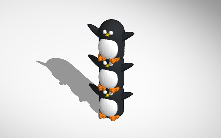 3D design Penguin stack - Tinkercad