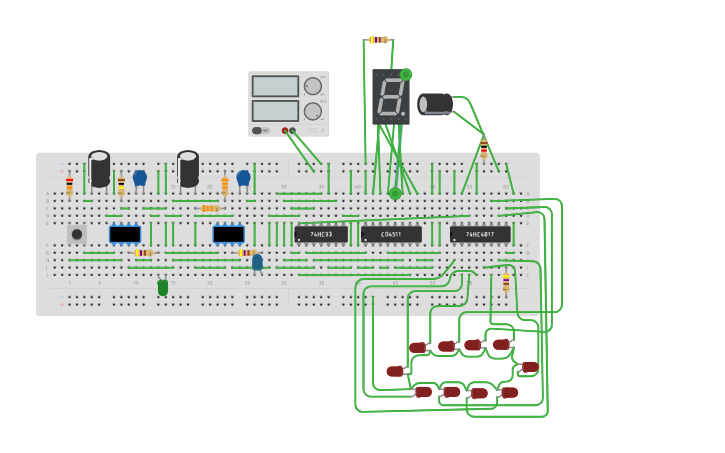 Circuit design NE555單穩態控制無穩態電路製作48 | Tinkercad