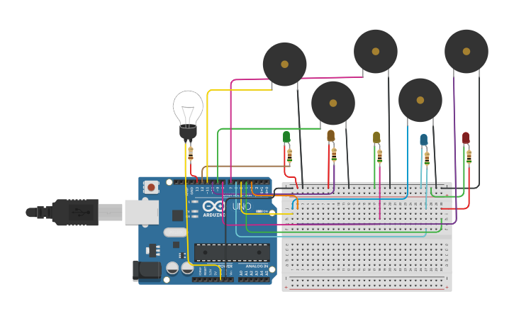 Circuit design THIS IPL WITH LIGHTS AND APPLAUSES - Tinkercad