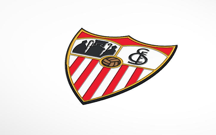 3D design Escudo Sevilla FC - Tinkercad