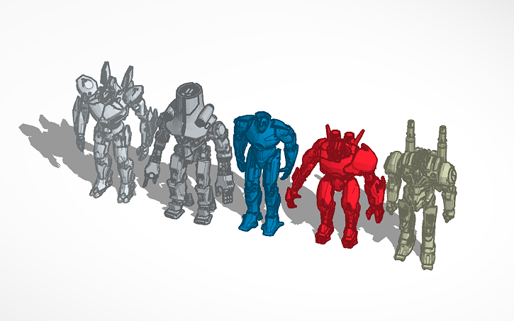 3D design Pacific Rim characters - Tinkercad