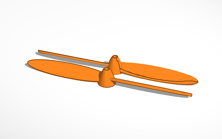 3D design Basic flat bladed propeller - Tinkercad
