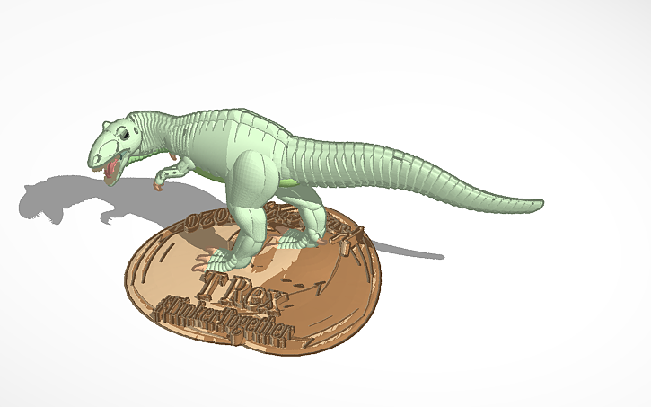 3D design T Rex - Tinkercad