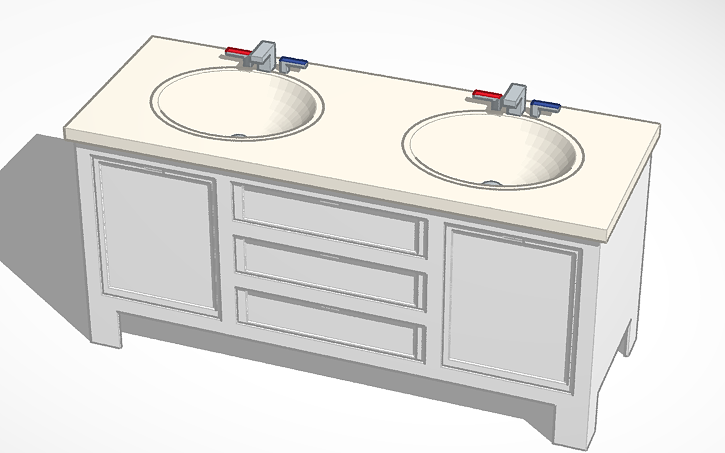 3D design Bathroom Sink - Tinkercad