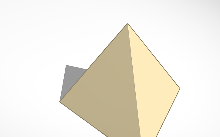 3D design Blank D4 (tetrahedron) - Tinkercad