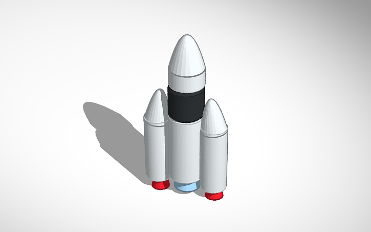 3D design ISRO rocket - Tinkercad