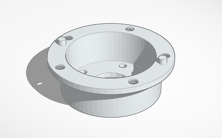 3D design dyno hub adapter - Tinkercad