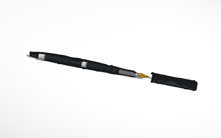 3D design Fountain Pen Cross-section - Tinkercad