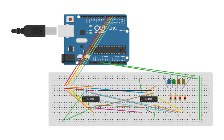 Circuit design Useless Box - Tinkercad
