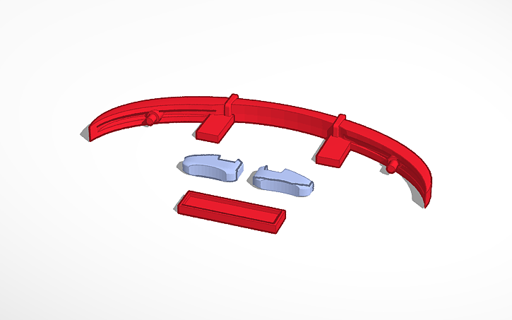 3D design Rear bumper Mercedes 300SL Burago 1:18 | Tinkercad
