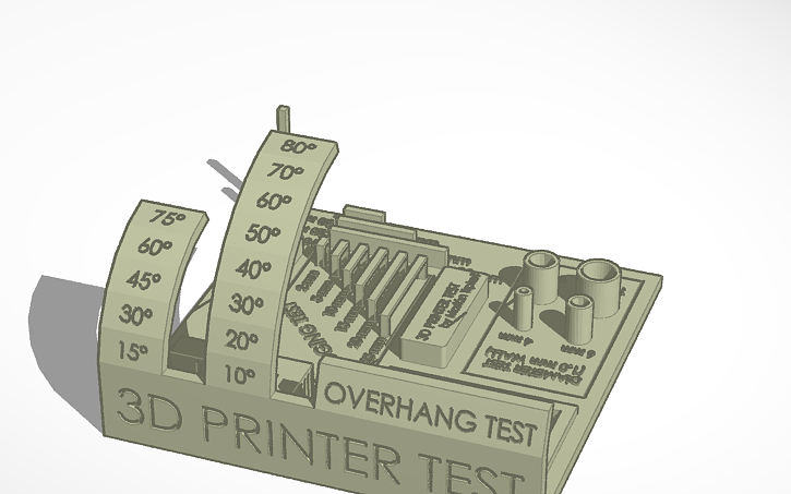 3d Design 3d Printer Test Tinkercad
