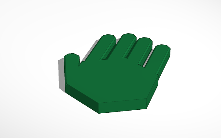 3D design Flat Hand - Tinkercad