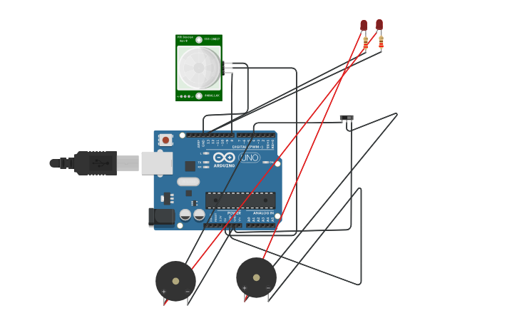 Circuit design sensor fabio - Tinkercad