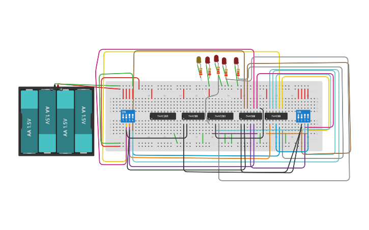 Circuit Design 3 Bit Multiplier Tinkercad