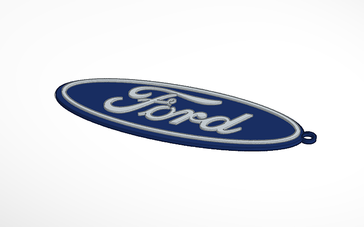 3D design ford keychain - Tinkercad