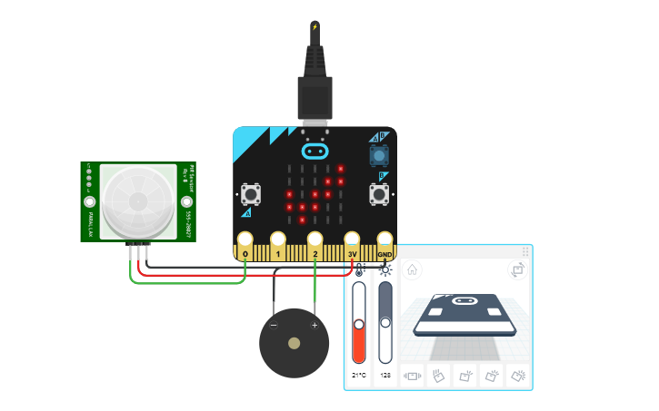 Circuit design Alarm Circuit - Tinkercad