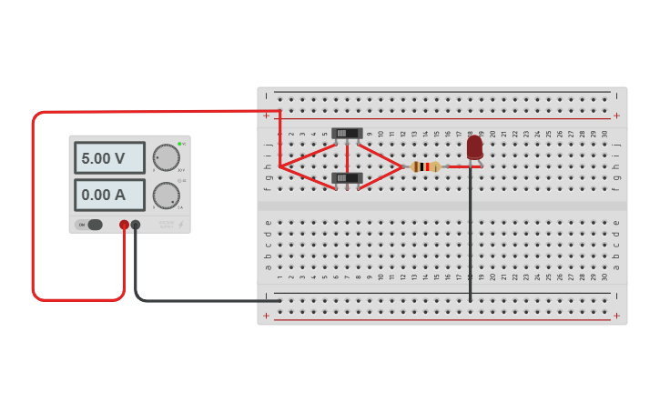 Circuit design TP2 Punto 1, D - Tinkercad