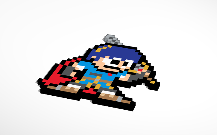 3D design 8-Bit Marth (From Fire Emblem) | Tinkercad