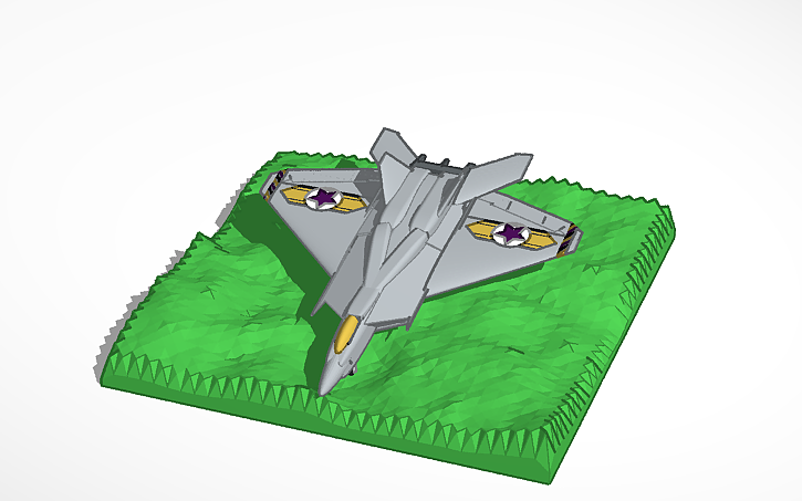 3D design F22 raptor - Tinkercad