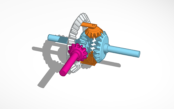 3D design Wheel Differential - Tinkercad