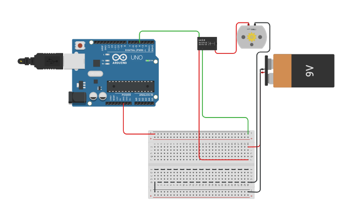 Circuit design relay - Tinkercad