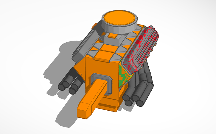 3D design V8 Engine - Tinkercad