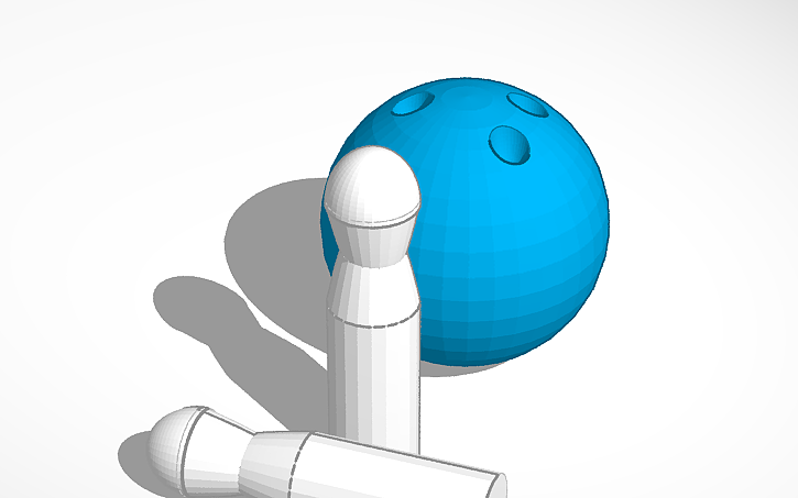 3D design Bowling Ball And Pins | Tinkercad
