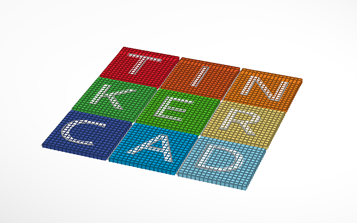 3D design Pixel TinkerCad Logo (2313 counted blocks | Tinkercad