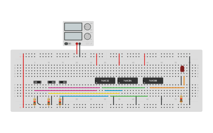 Circuit design Logic Circuit Simulation - Tinkercad