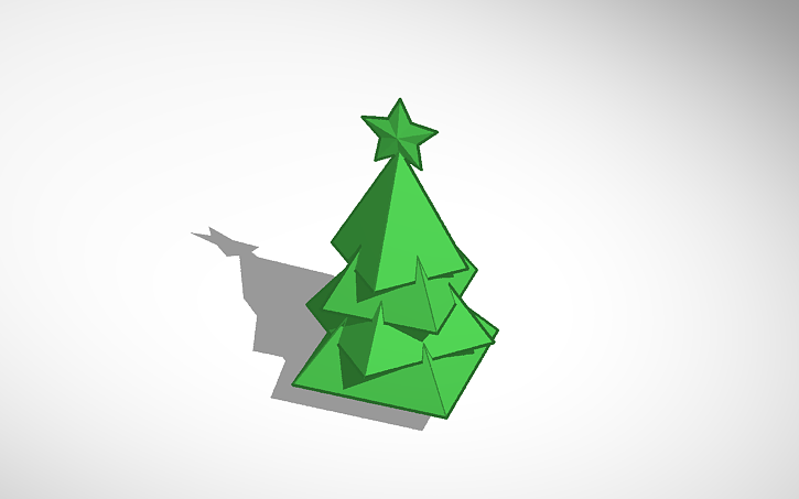3D design xmas tree | Tinkercad