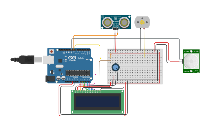 Circuit design MAILBOX PROJECT - Tinkercad