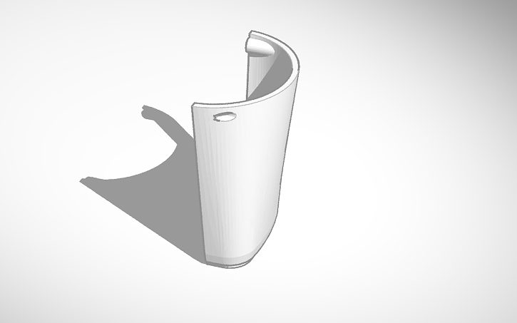 3D design forearm cover - Tinkercad