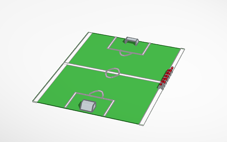 3D design soccer training field - Tinkercad