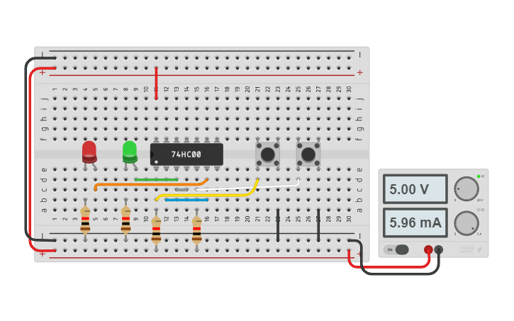 Circuit Design Rs триггеры Tinkercad