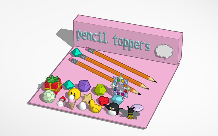 3D design pencil toppers pt 1 - Tinkercad
